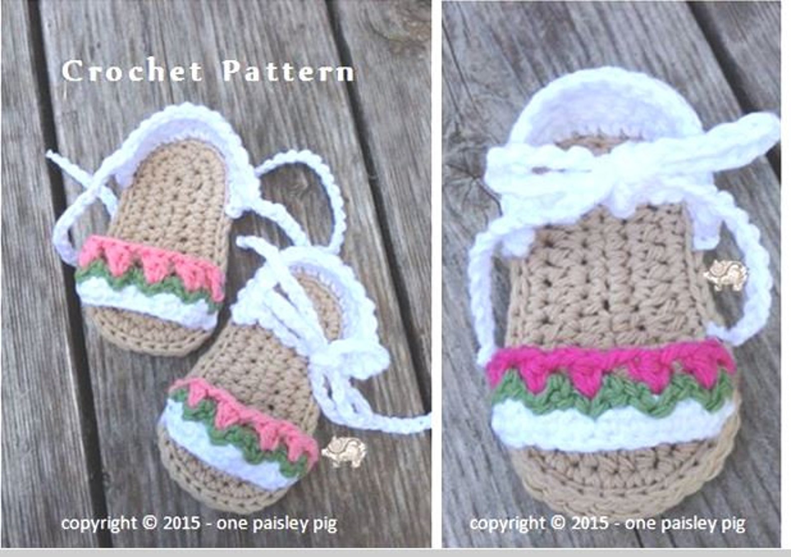 Baby Sandals Tiptoe Through the Tulips PDF CROCHET PATTERN - Etsy