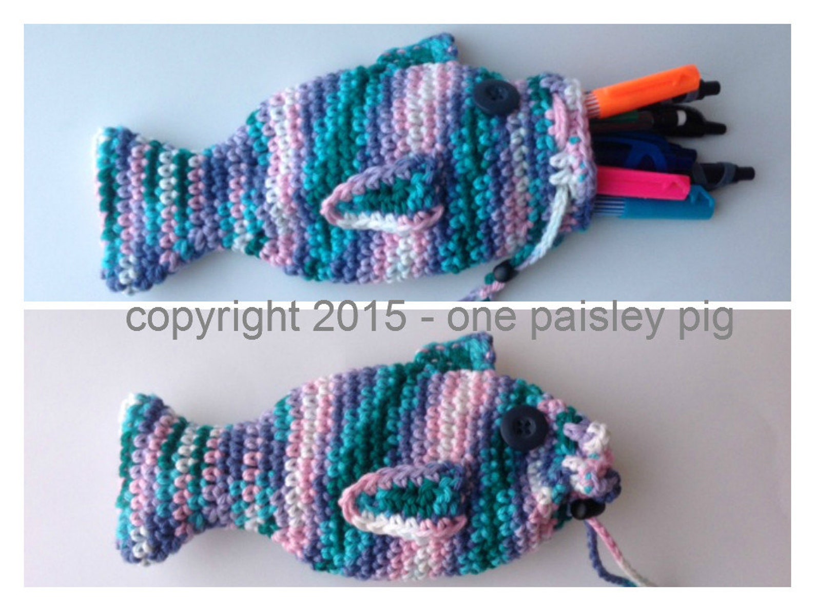 Crochet Fish Pouch / Pencil Case PDF CROCHET PATTERN - Etsy