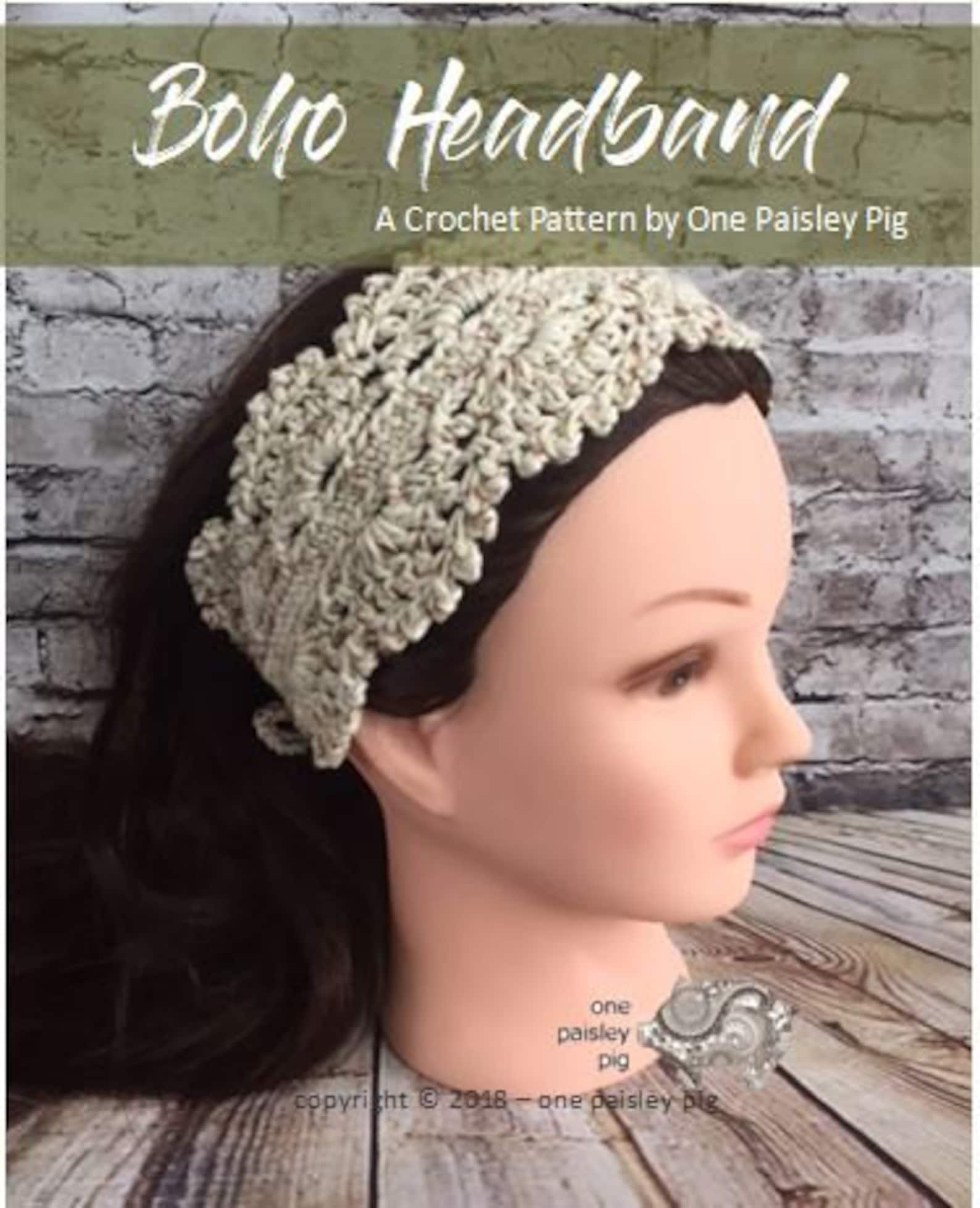 Boho Crochet Headband Pattern Instant Download PDF CROCHET | Etsy