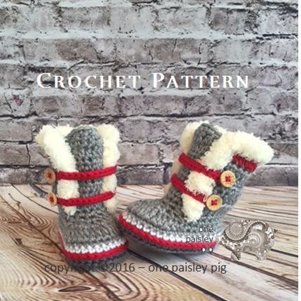 Knitting Pattern PDF File Winter Baby Boots 0-6/6-12 Months - Etsy Canada