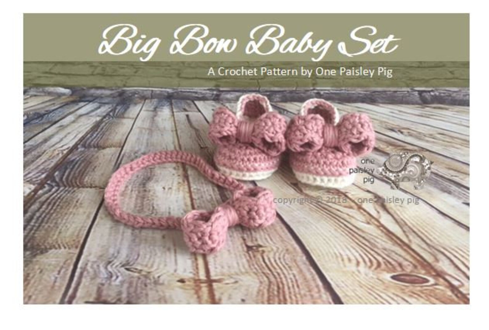 Big Bow Baby Set PDF CROCHET PATTERN - Etsy