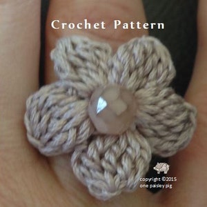 Crochet Flower Rings - Daisy & Rose - PDF CROCHET PATTERN - Etsy