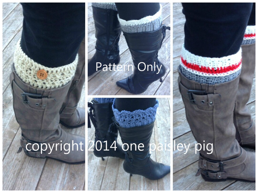 Boot Cuff Collection (4 Patterns) - PDF CROCHET PATTERNS - Etsy