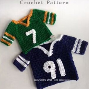 CROCHET PATTERN - Baby's First Football Jersey in 3 Sizes! / Football ...