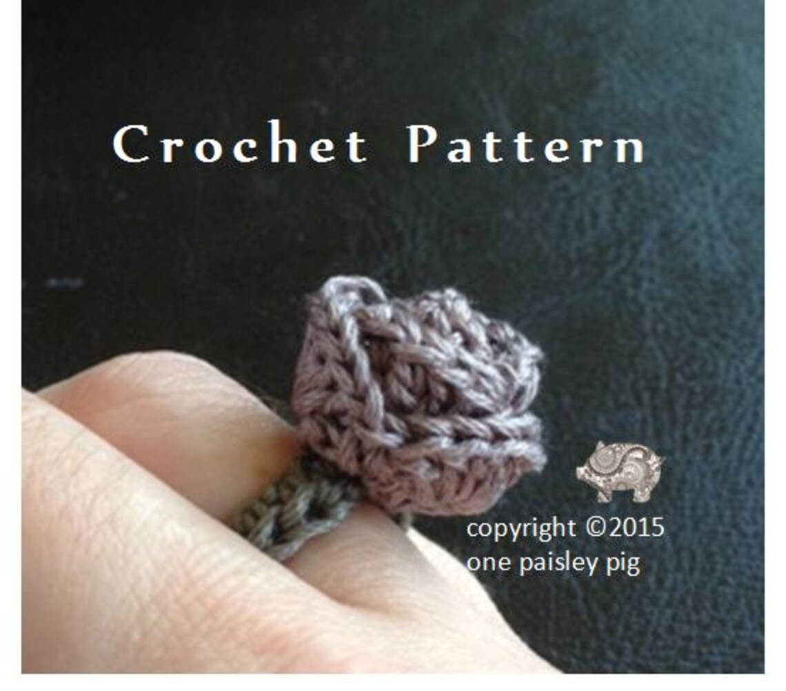 Crochet Flower Rings Daisy & Rose PDF CROCHET PATTERN - Etsy