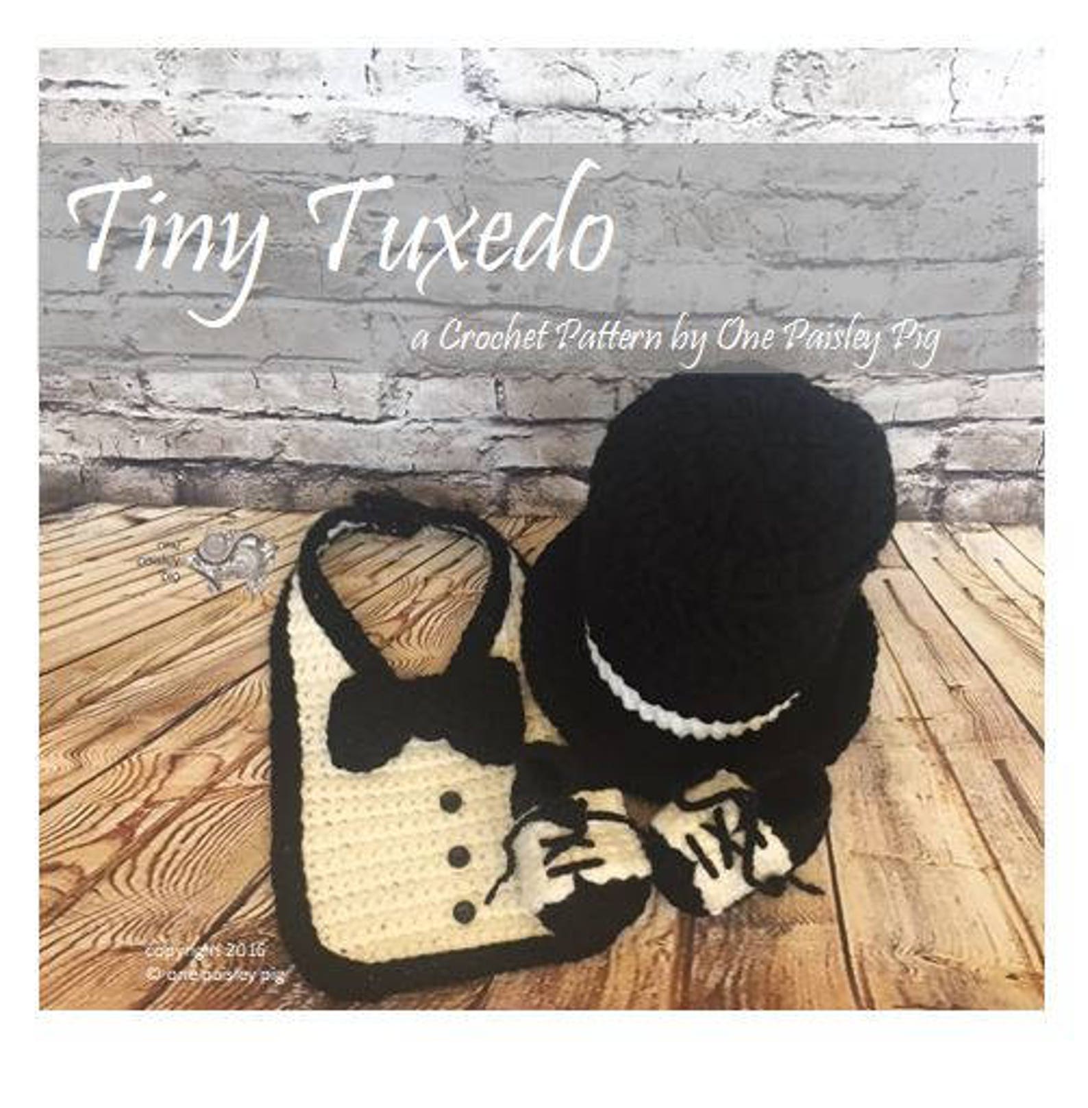 Tiny Tuxedo for Baby - 3 Piece PDF CROCHET PATTERN - Etsy