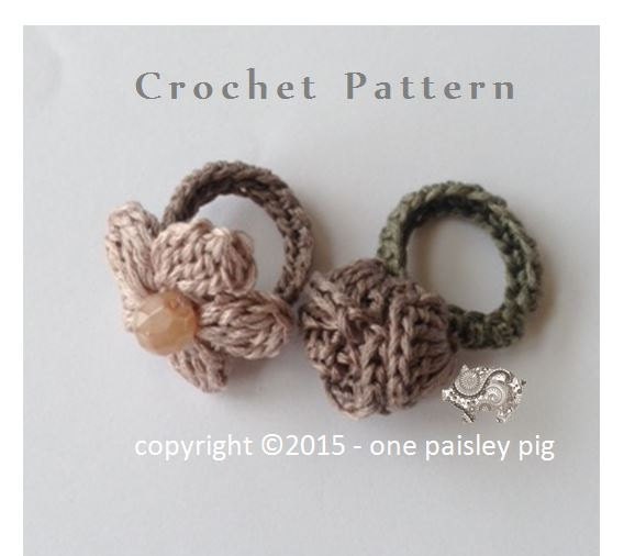 Crochet Flower Rings Daisy & Rose PDF CROCHET PATTERN - Etsy