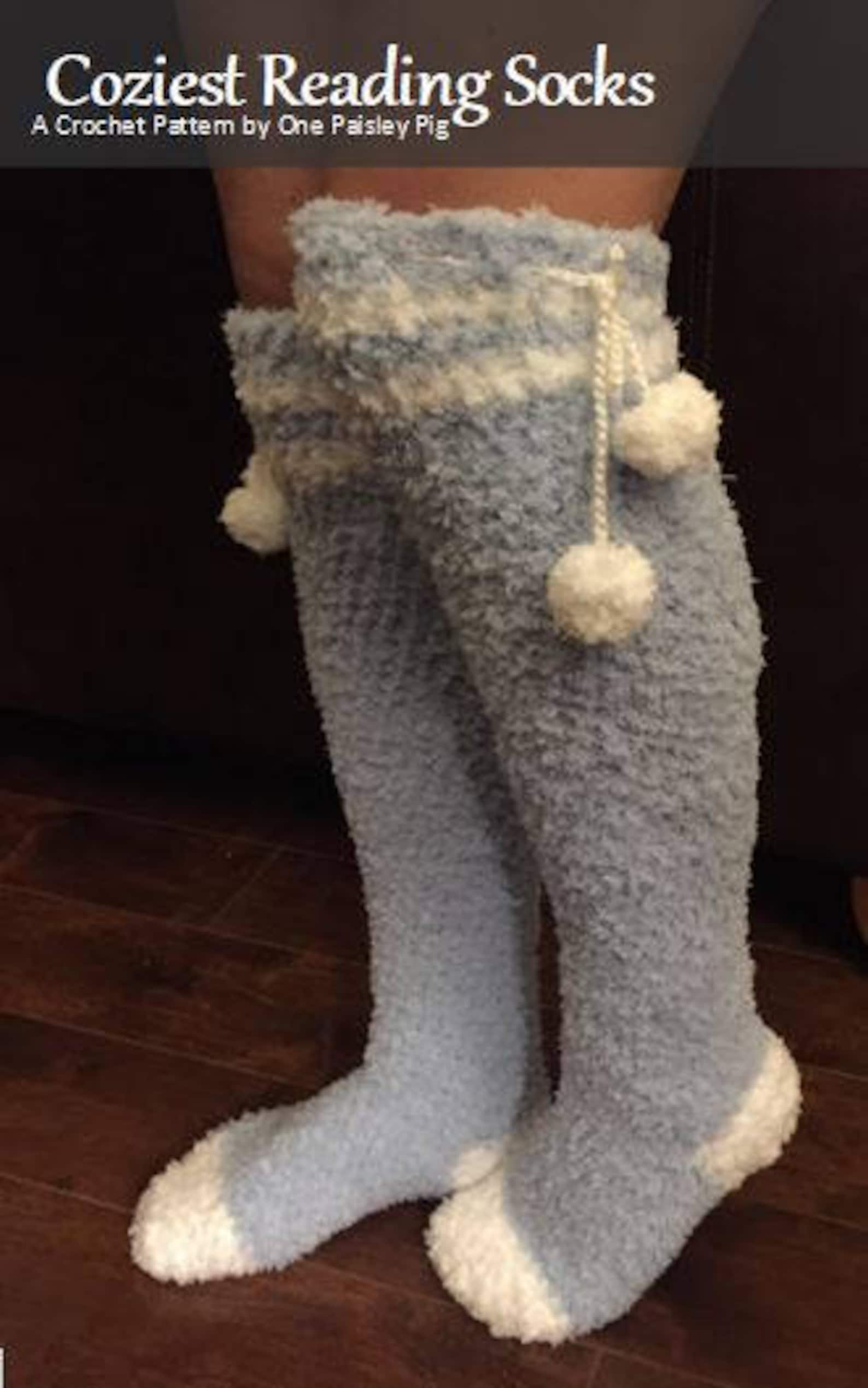 Coziest Reading Socks Instant Download PDF CROCHET PATTERN - Etsy