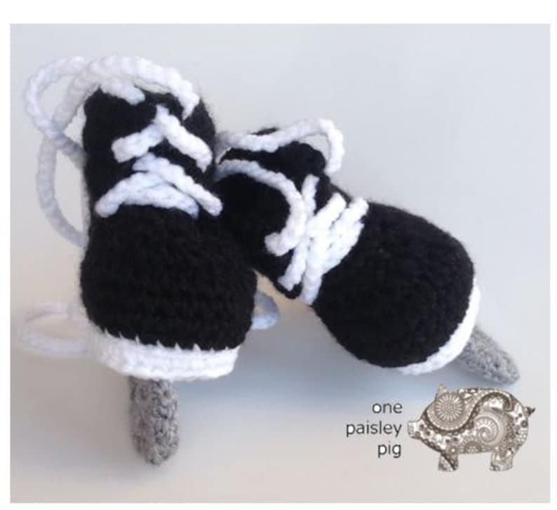 Roller Skate & Ice Skate Baby Booties 2 PDF CROCHET PATTERNS - Etsy