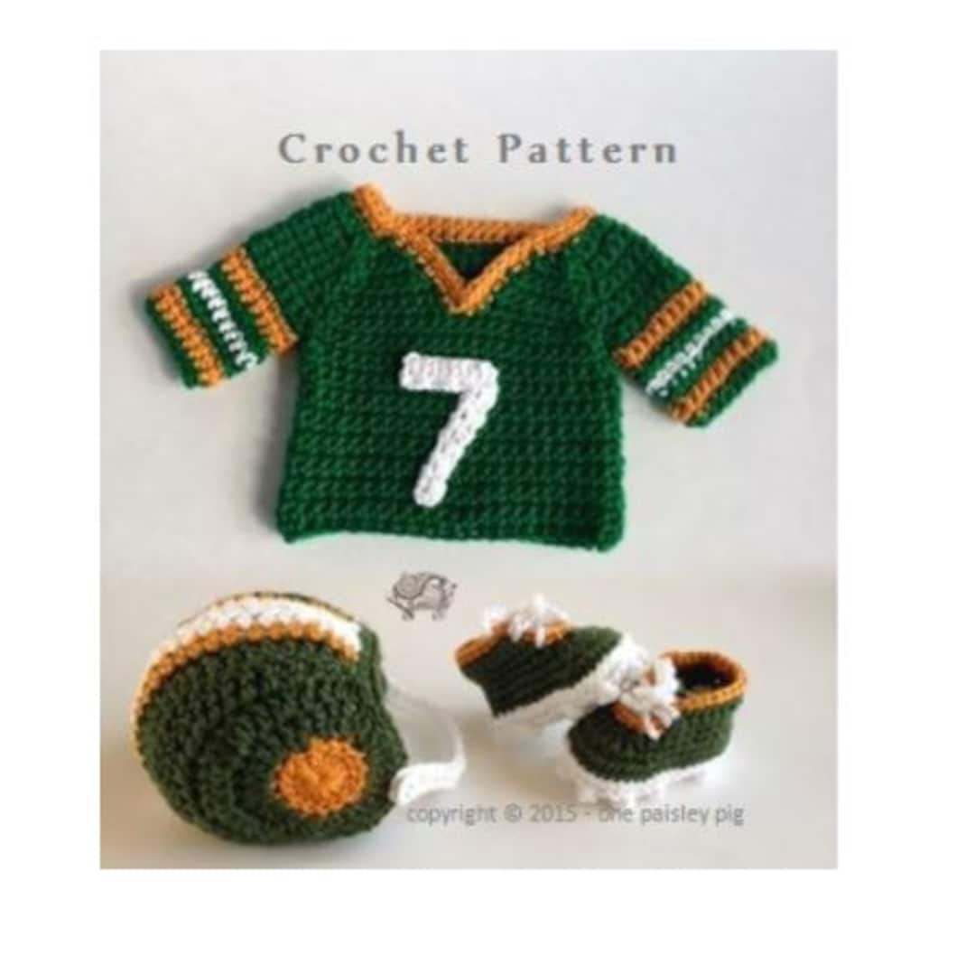 CROCHET PATTERN - Baby's First Football Uniform - Photo Prop - Sports ...