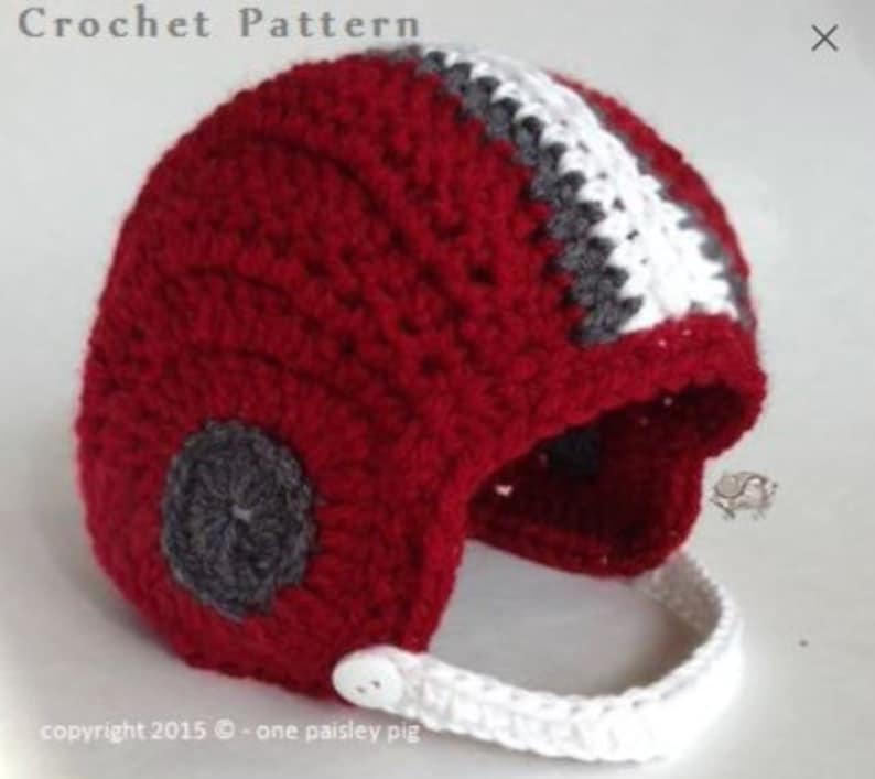 CROCHET PATTERN - Baby's First Football Helmet in 3 Sizes! / Football ...