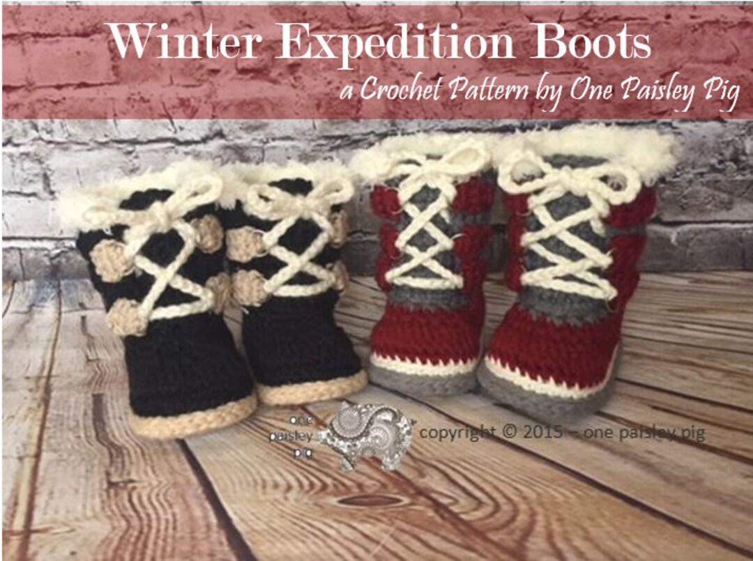 PDF CROCHET PATTERN - Baby's First Expedition - Winter Boots - Etsy