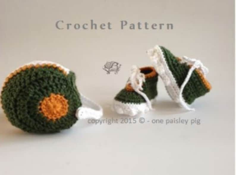 CROCHET PATTERN - Baby's First Football Helmet & Cleats Set / Photo ...