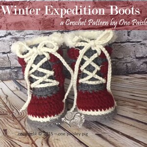 PDF CROCHET PATTERN - Baby's First Expedition - Winter Boots - Etsy