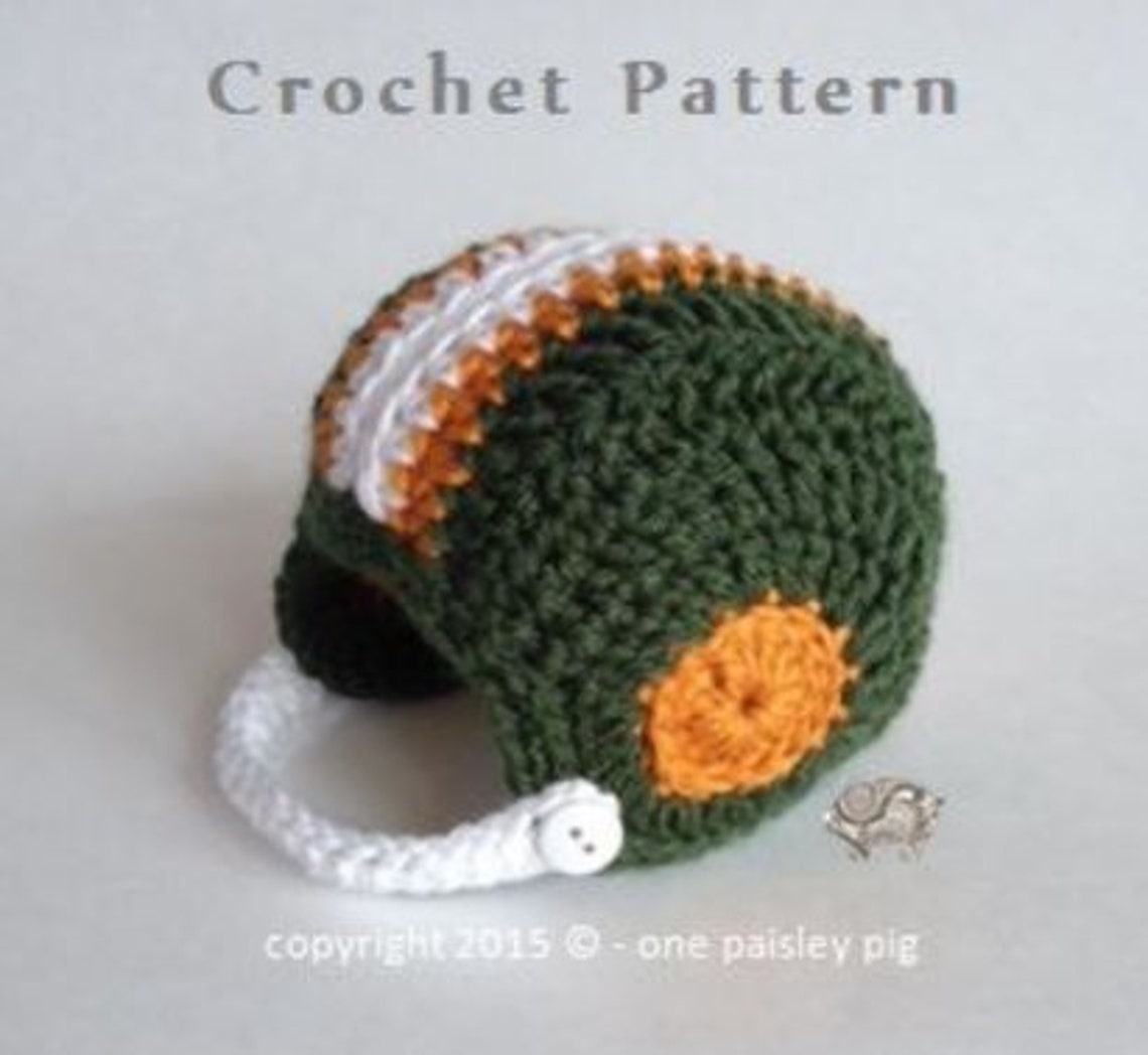 CROCHET PATTERN - Baby's First Football Helmet & Cleats Set / Photo ...