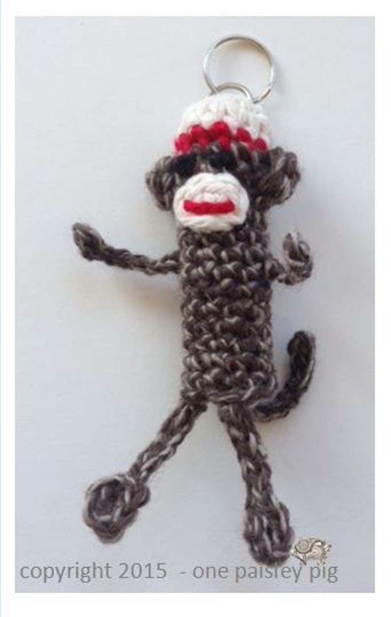 Sock Monkey Lip Balm Holder PDF CROCHET PATTERN for Tube - Etsy