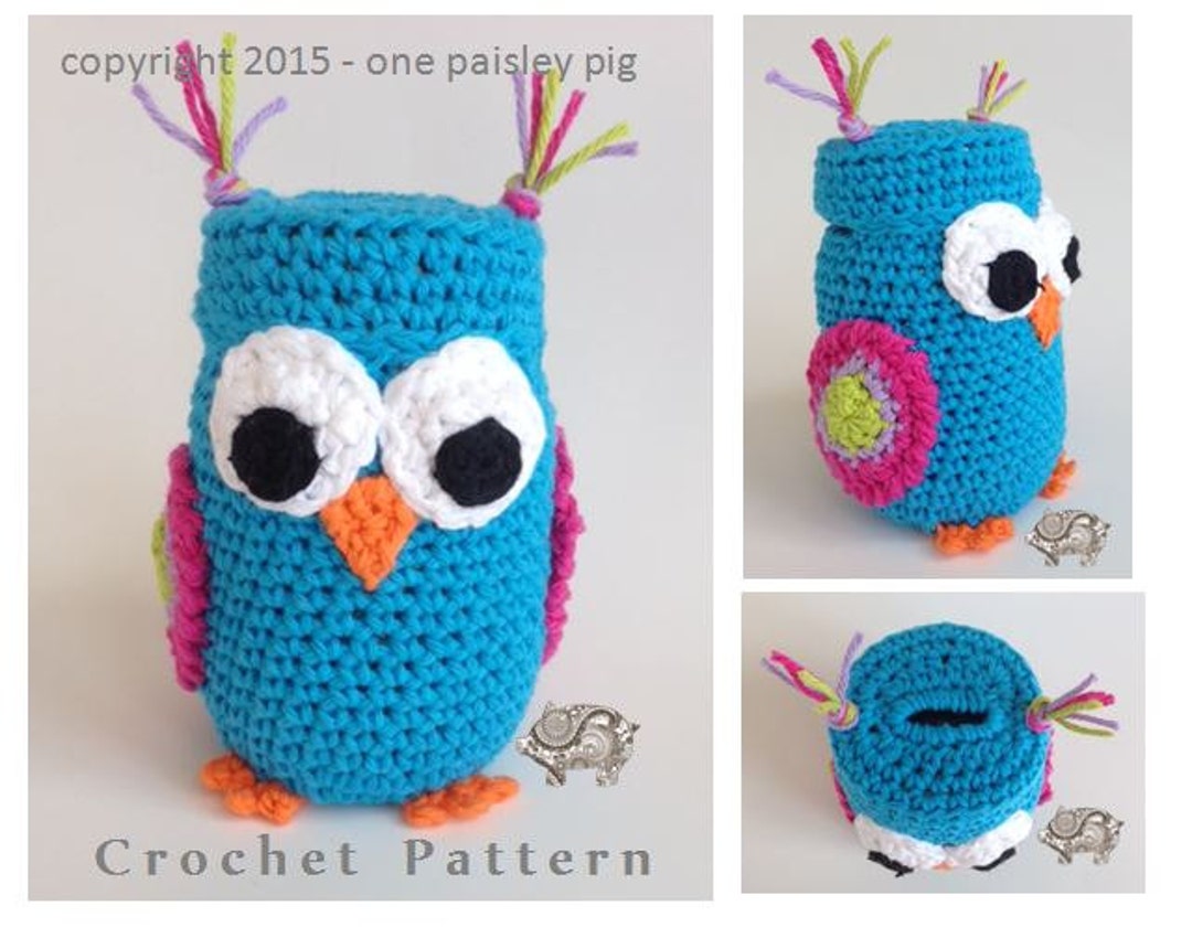 Owl Piggy Bank / Coin Bank - PDF CROCHET PATTERN - Etsy