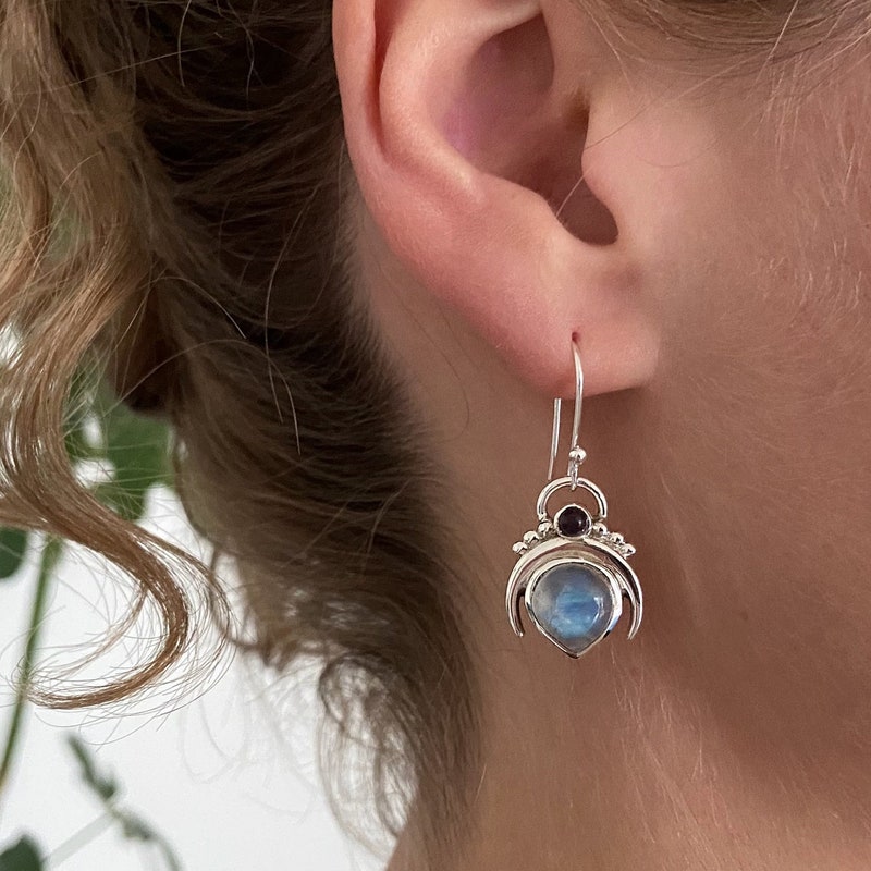Moon Earrings - Etsy