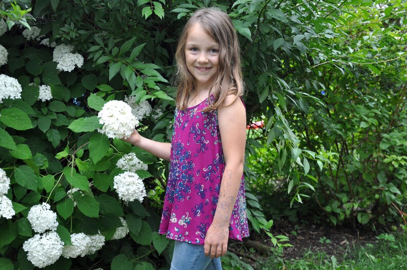 Cute Summer Top for Girls With Floral Pattern - Etsy
