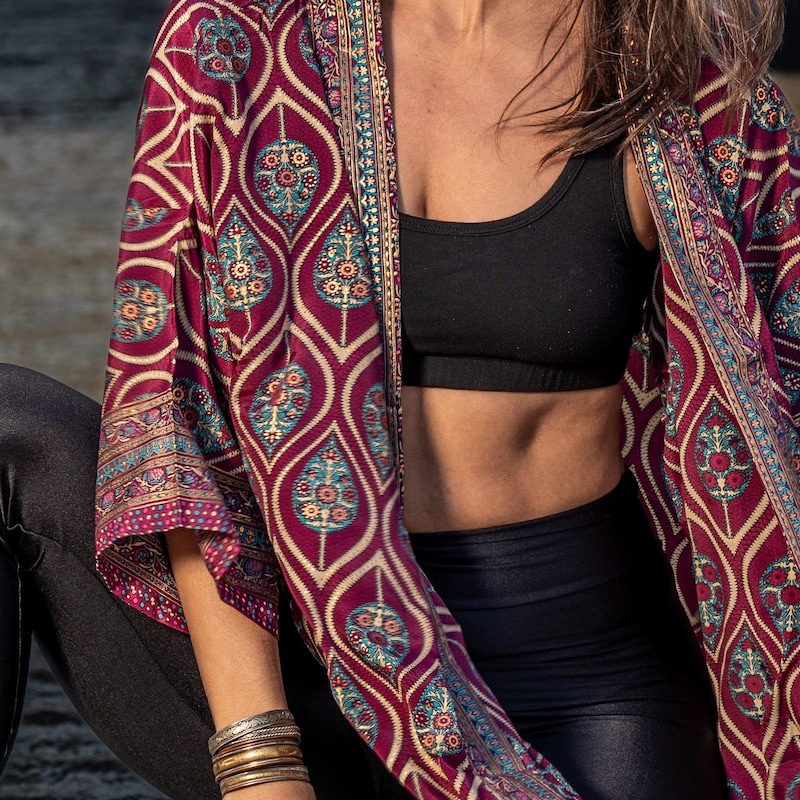 Viskose kimono lang - Etsy.de