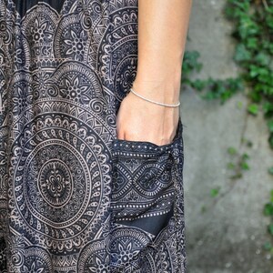 Pants with mandala pattern in black | Etsy