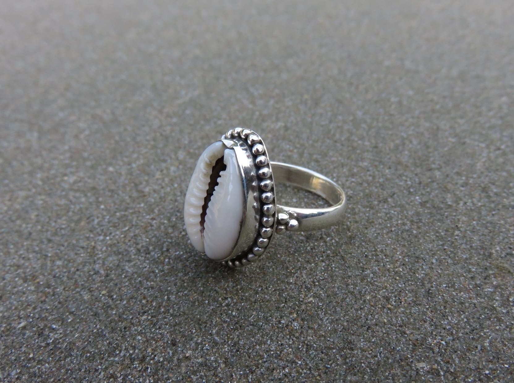 Ring With Shell Silver - Etsy