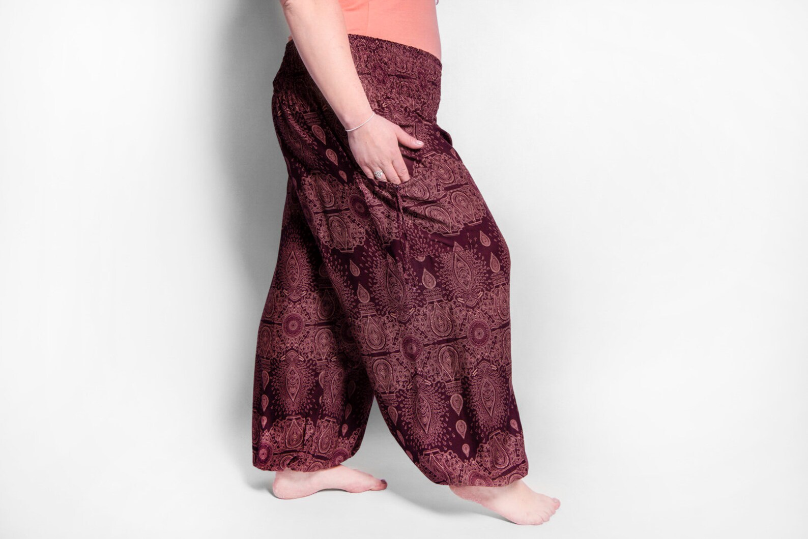 PLUS SIZE XXL Pants Red With Pockets - Etsy