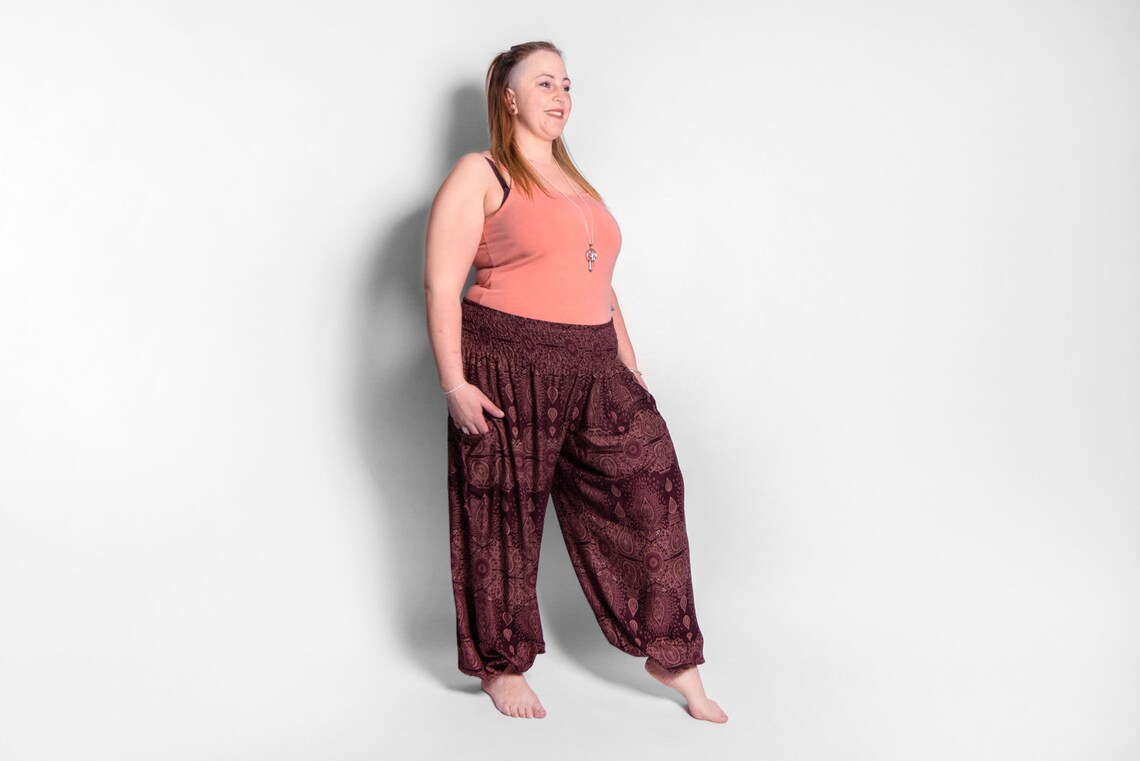 PLUS SIZE XXL Pants Red With Pockets - Etsy