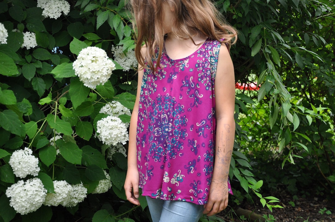 Cute Summer Top for Girls With Floral Pattern - Etsy
