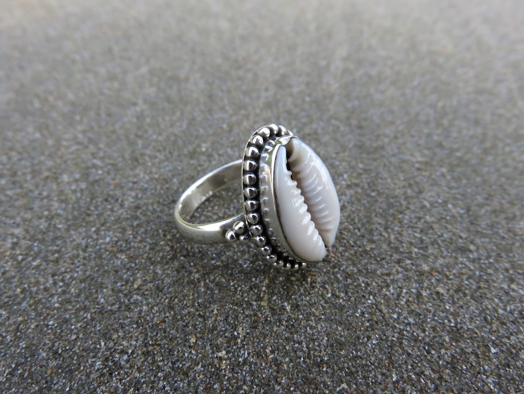 Ring With Shell Silver - Etsy