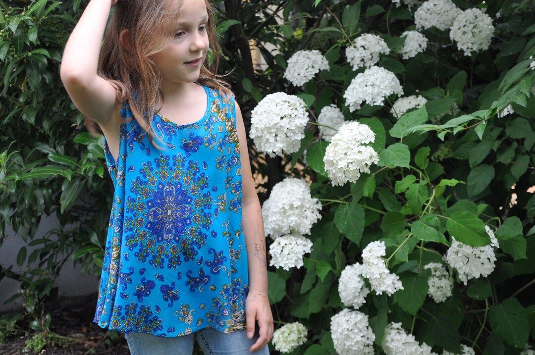 Cute Summer Top for Girls With Floral Pattern - Etsy