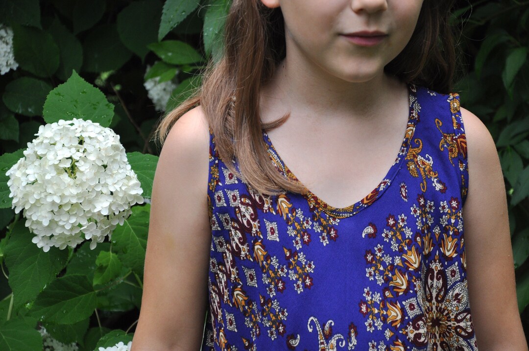 Cute Summer Top for Girls With Floral Pattern - Etsy