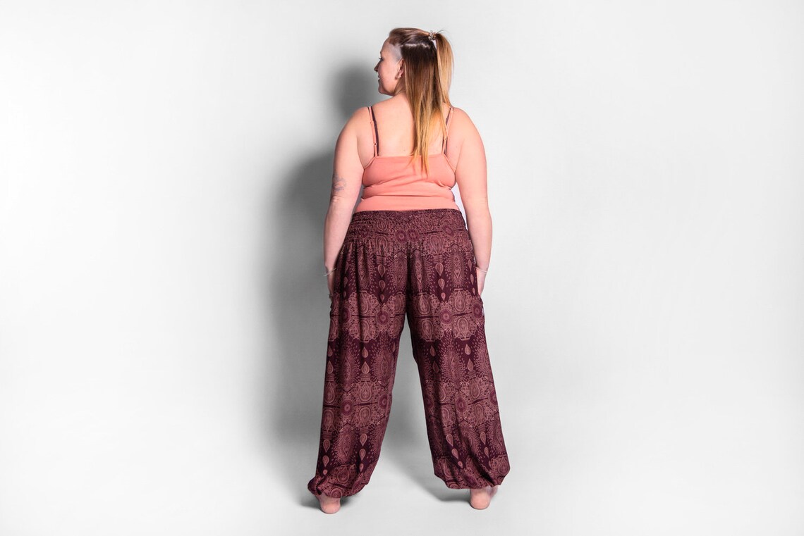 PLUS SIZE XXL Pants Red With Pockets - Etsy