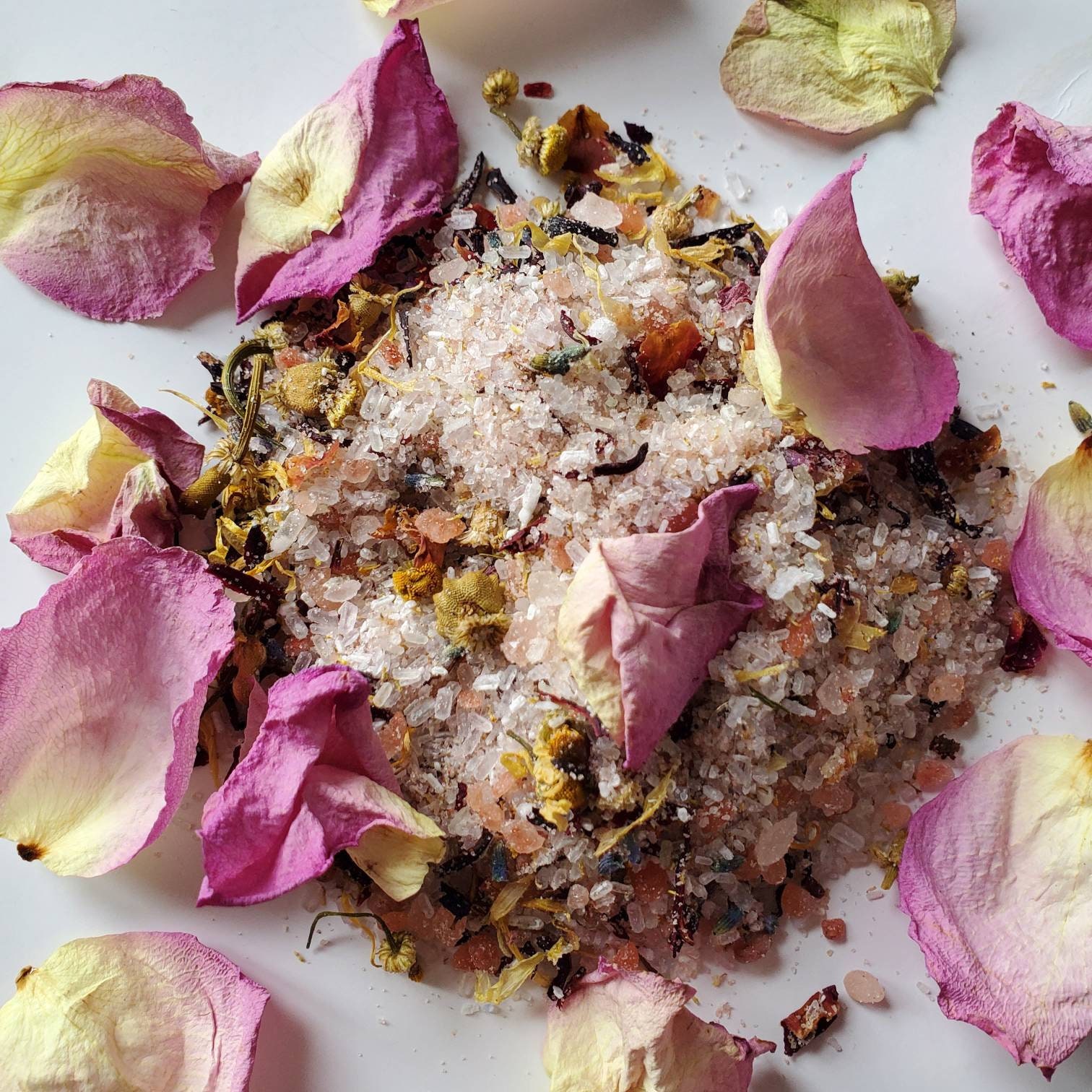 Botanical Bath Salts.Natural Soaking Foot Salts.Essential Oils infused ...