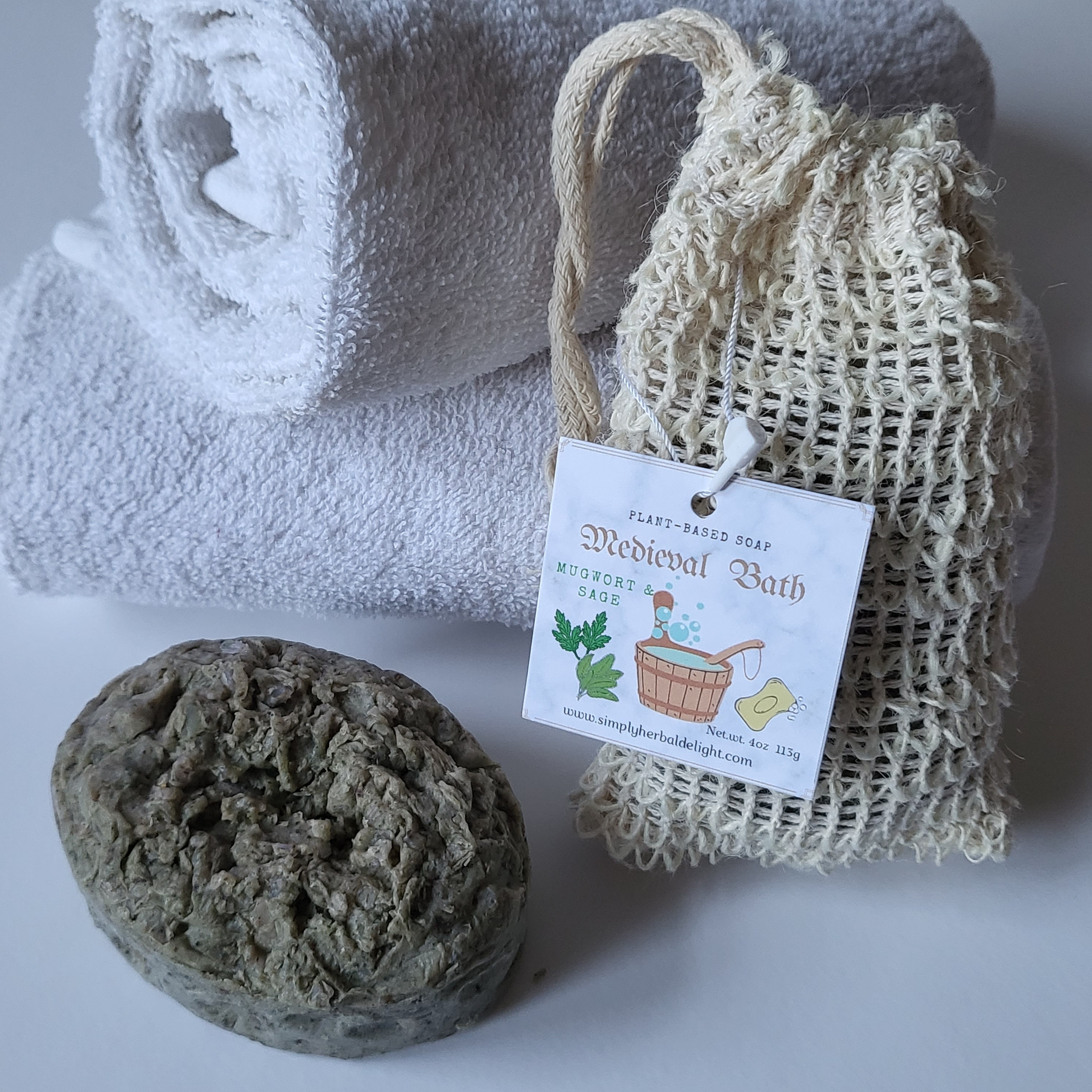 Medieval Bath Handmade Soap. Herbal Rosemary Soap.Soap and Sisal Sponge ...