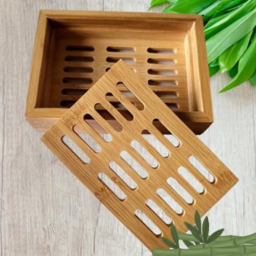 Bamboo Soap Holder.Natural Bamboo Soap Tray.Double layer Bamboo Soap ...