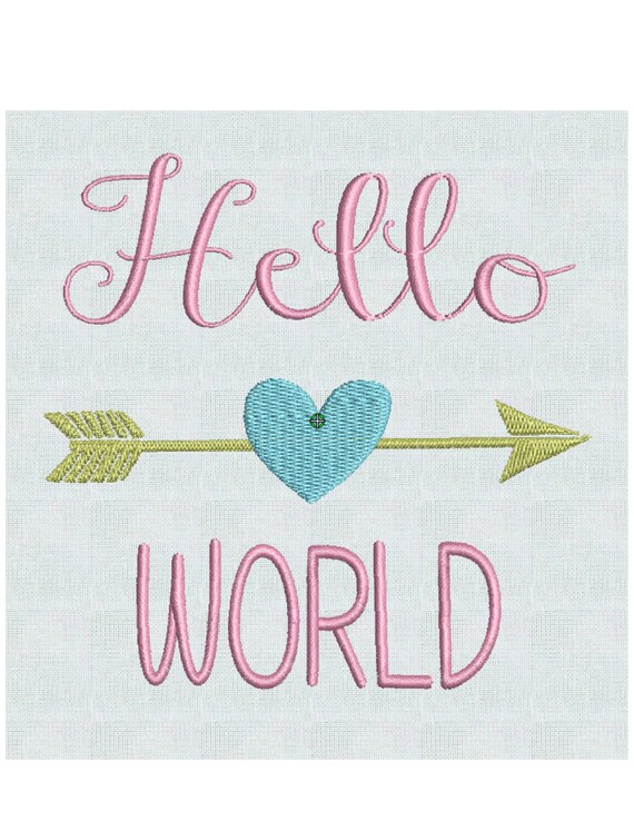 Hello World Tribal Design Instant Download Embroidery Machine | Etsy