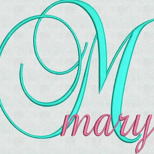 Wedding Script Machine Embroidery Font Set Instant Download | Etsy