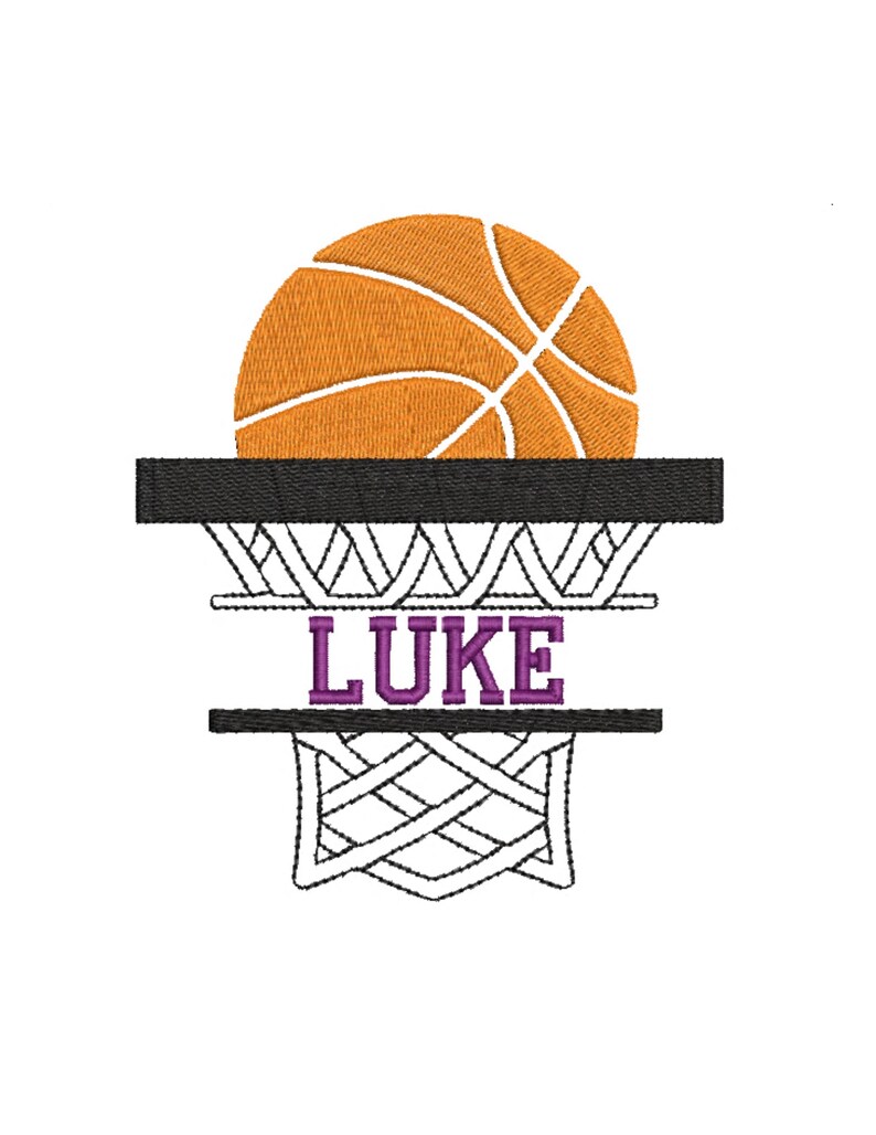 JEF Machine Embroidery Designs, Basketball Hoop Name, Two Sizes ...
