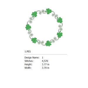Shamrock Embroidery Frame Design Instant Download Embroidery Machine ...