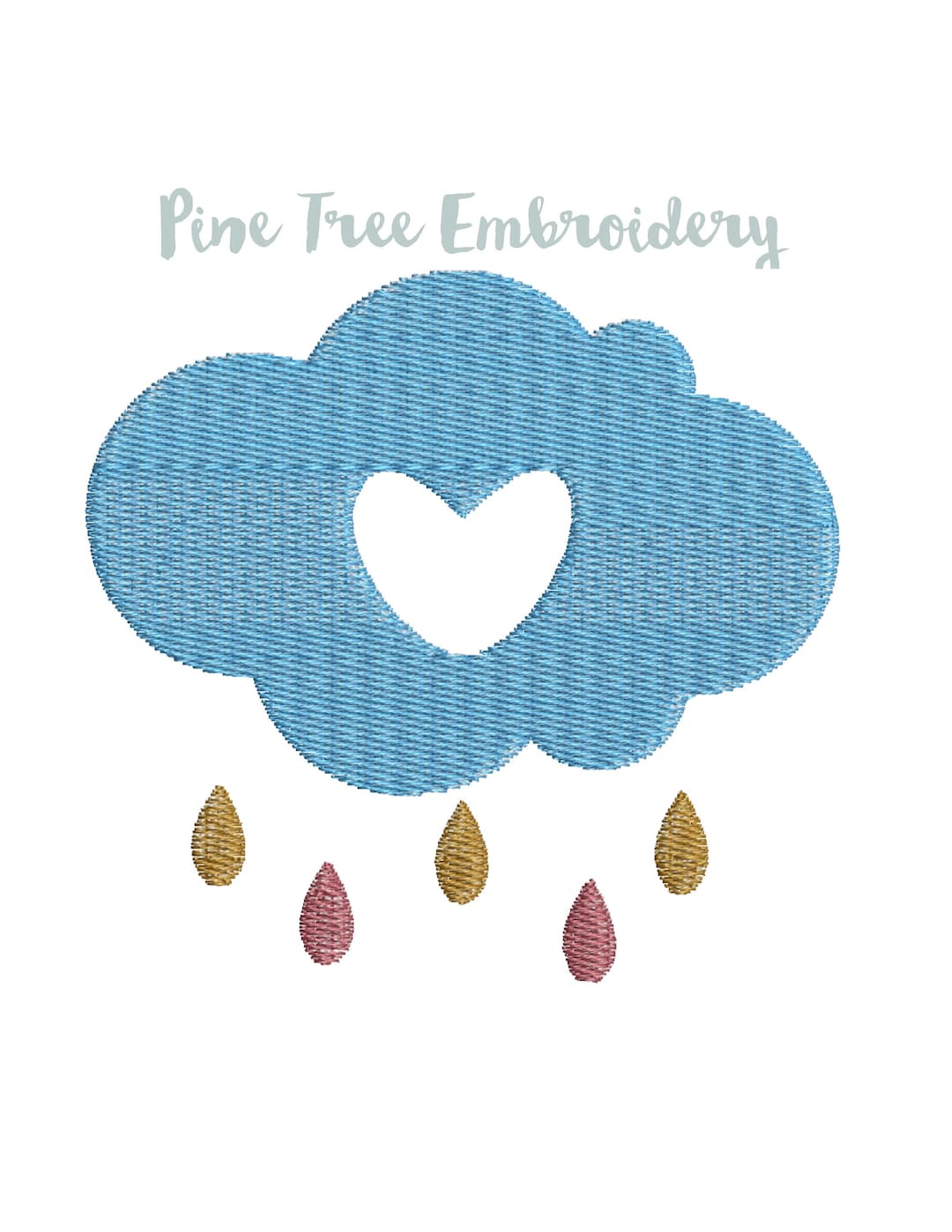 Huge Sale! Boho Embroidery PES Designs Cloud Heart for Clothing ...