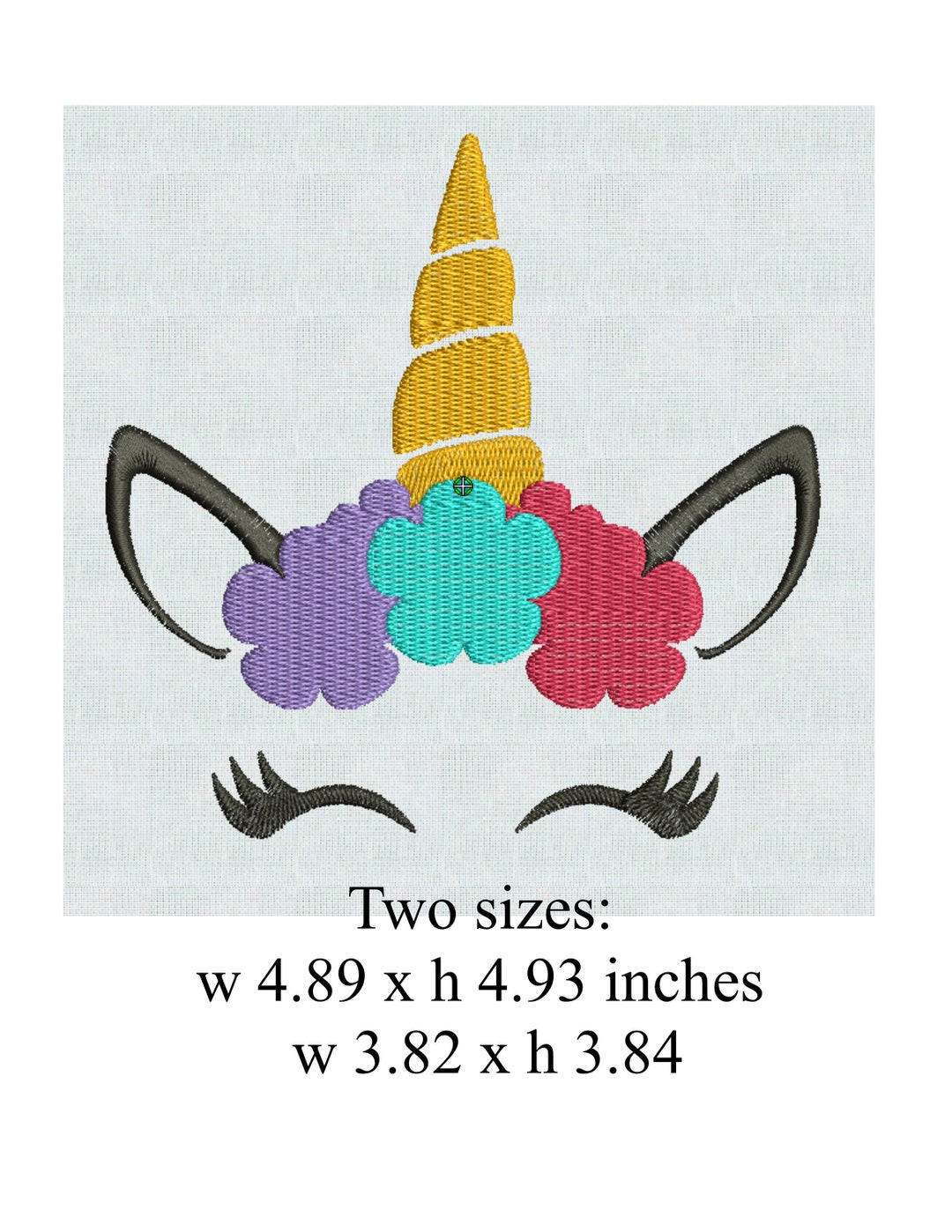 Unicorn With Flowers Design Instant Download Embroidery Machine Bernina ...