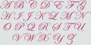 Fancy FRENCH ALPHABET STENCIL A to Z Initials on One A4 Page 5xfiles ...