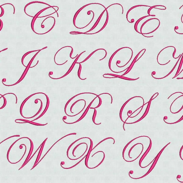 Machine Embroidery Script Alphabet Designs - Etsy