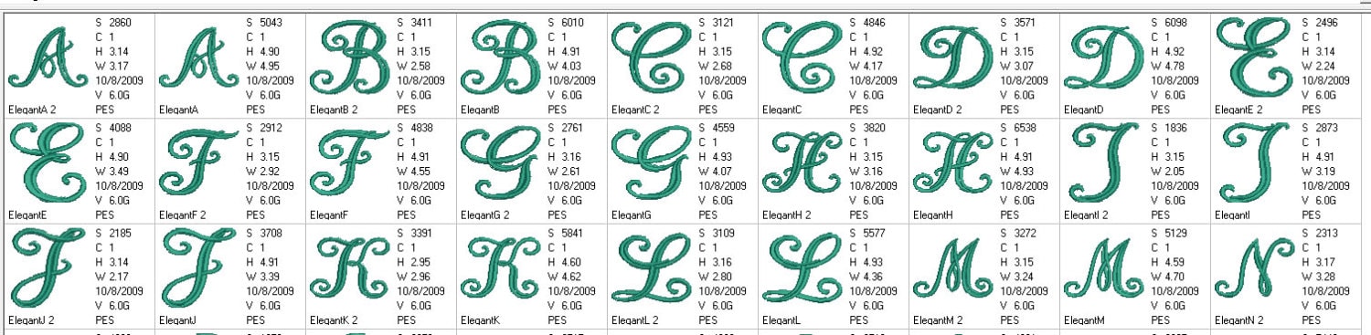 HUGE SALE! Instant Download Embroidery Machine Designs Font Monogram ...