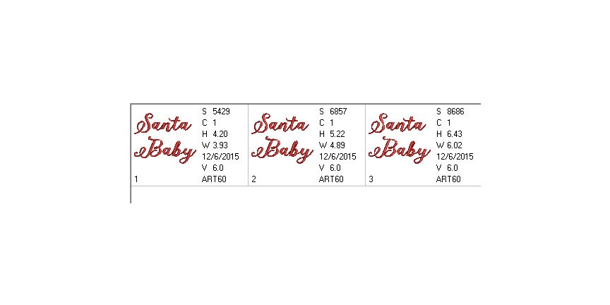 HUGE SALE Santa Baby Christmas Fancy Script Machine - Etsy