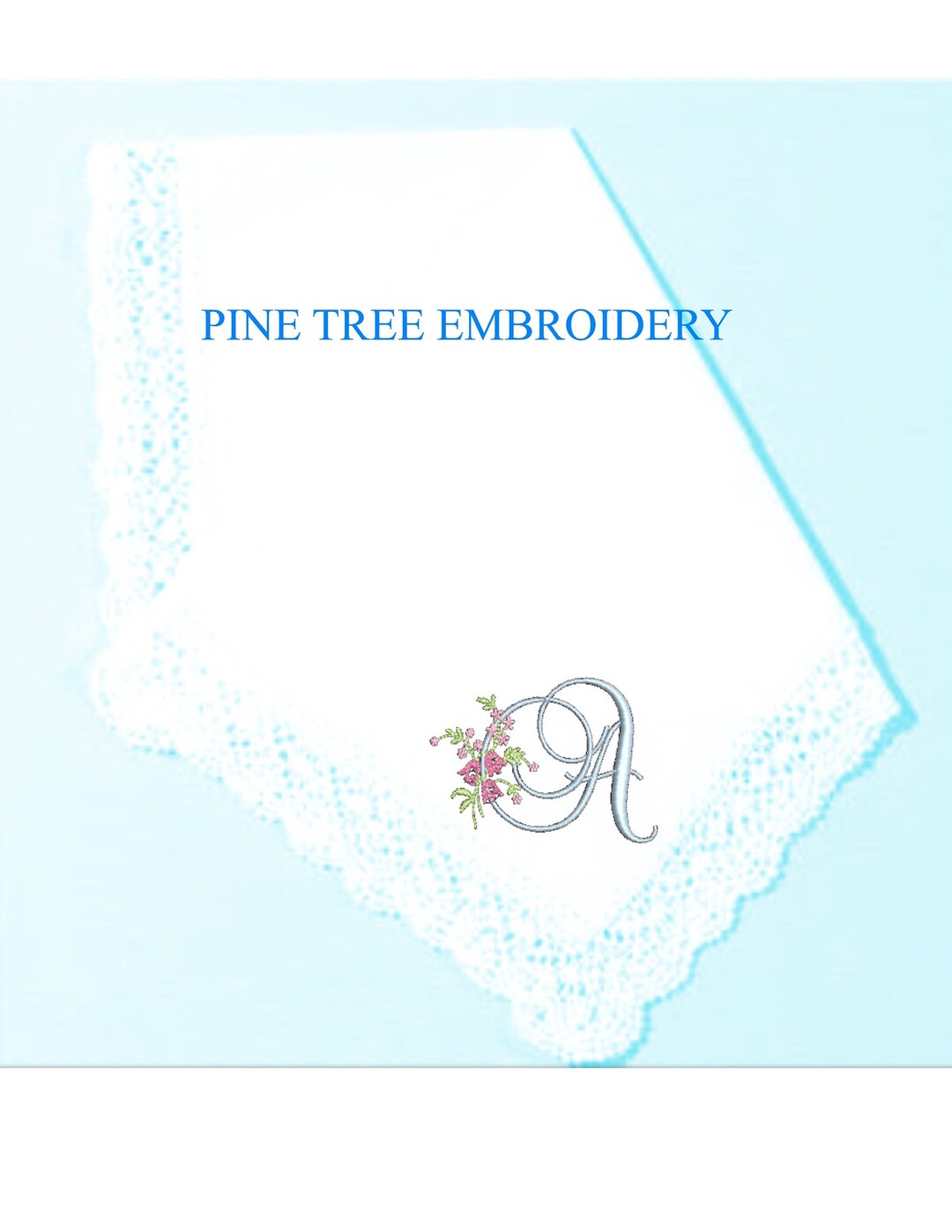 26 Large Pretty Floral Alphabet Upper Case Initials Embroidery Files ...