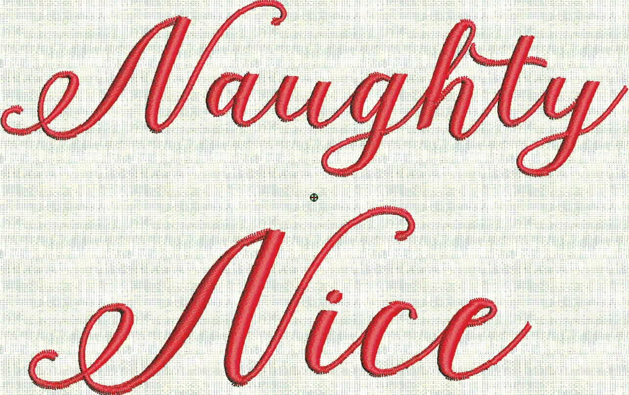 HUGE SALE Naught Nice Christmas Fancy Script Machine | Etsy