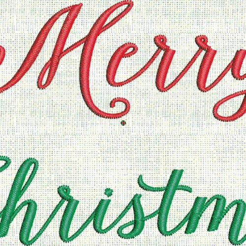 Merry Christmas Machine Embroidery Design Instant Download - Etsy