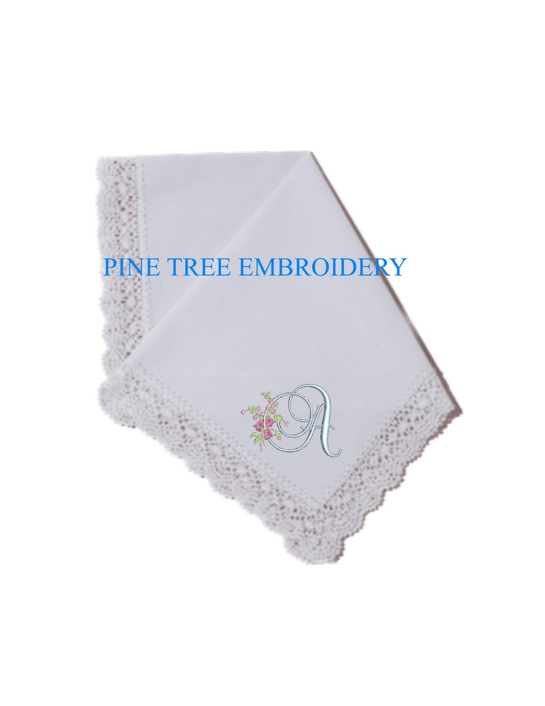 26 Pretty Floral Alphabet Upper Case Initials Embroidery Files Instant ...